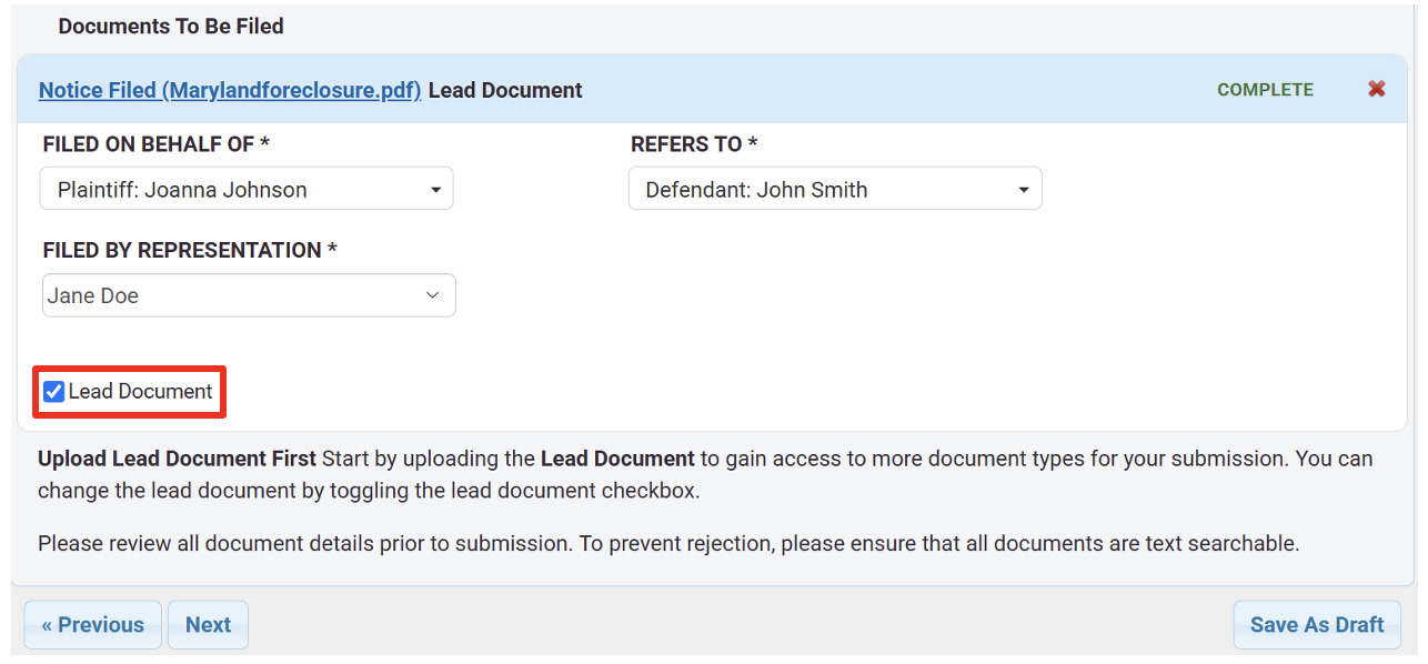 How to Place a Maryland Court eFiling