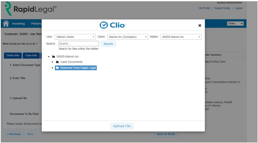How to Use Clio with Rapid Legal