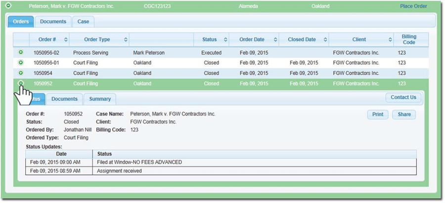 Manage Cases and Documents