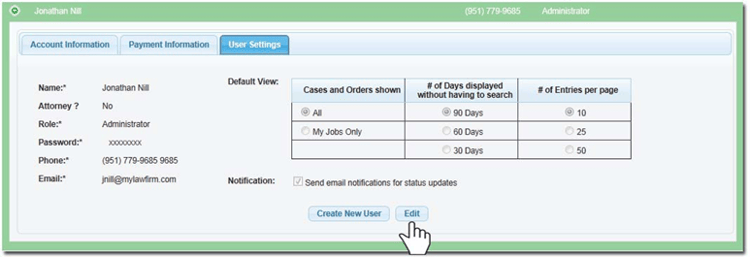 Manage ‘My Profile’ Settings