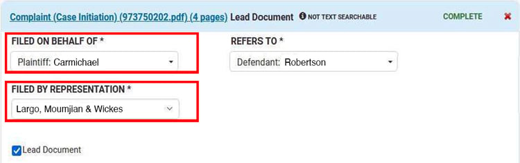 Place an eFiling Order for Subsequent Filings