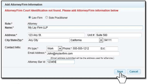 Place an eFiling Order for Subsequent Filings