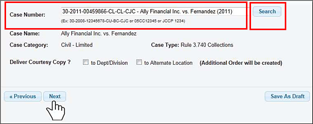 Place an eFiling Order for Subsequent Filings